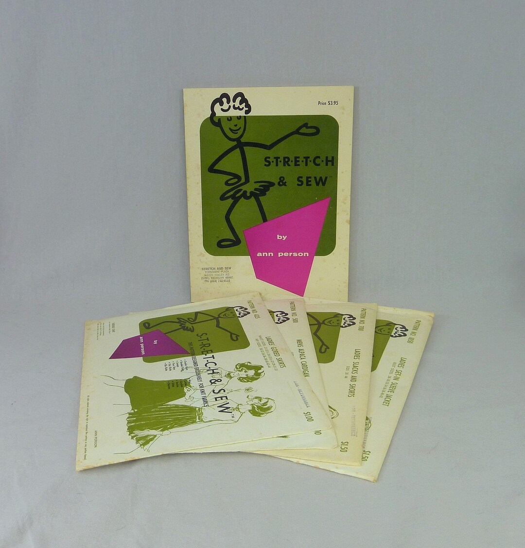 Stretch & Sew (1967) by Ann Person PLUS Four Patterns - How to Sew Knit ...