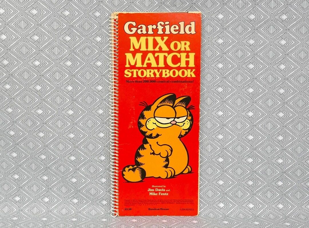 Garfield Mix or Match Storybook 1982 by Jim Davis Multi-combination ...