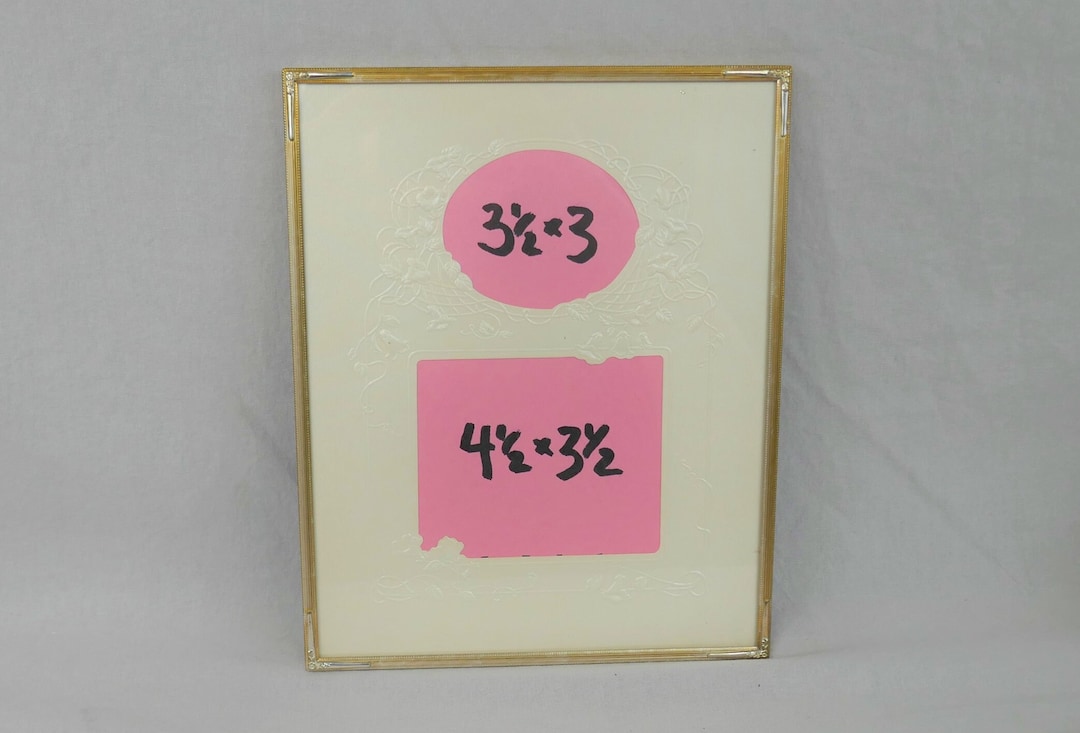 Vintage 1981 Hallmark Bridal Collage Mat Picture Frame - Goldtone Metal ...