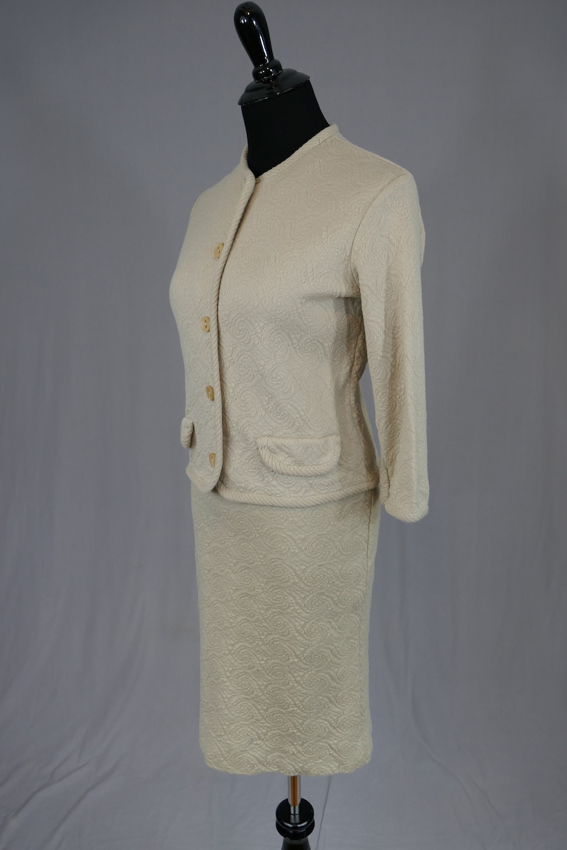 Early 60s Knit Skirt Suit Koret of California Light Beige - Etsy