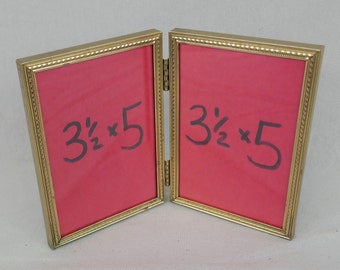 Gold Double Picture Frame - Etsy