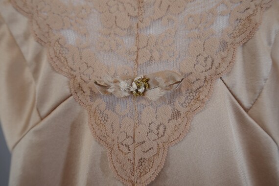 60s 70s Beige Slip - Full Nylon Dress Slip - Vintage … - Gem