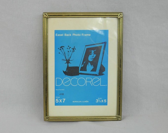 Vintage Decorel Picture Frame Gold Tone Metal W/ Glass Decorative ...