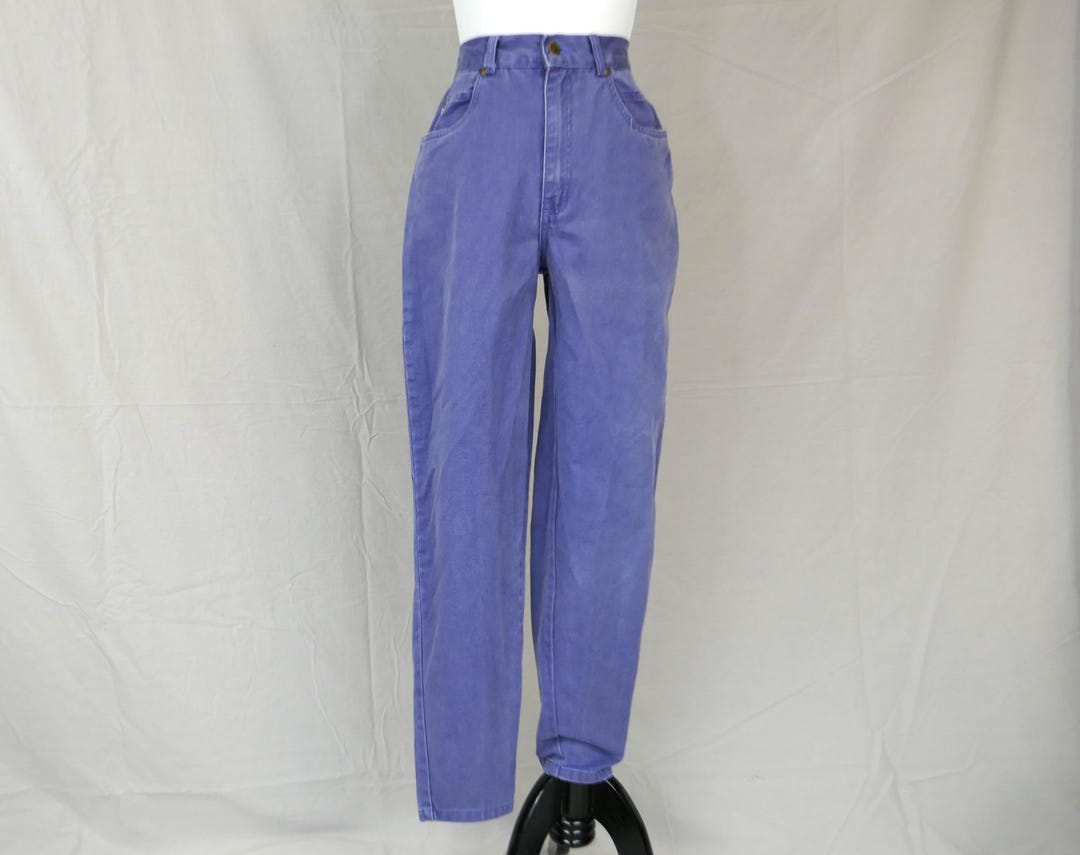 80s 90s Mom Jeans - 24" Waist - Muted Purple-ish Blue Denim Pants ...