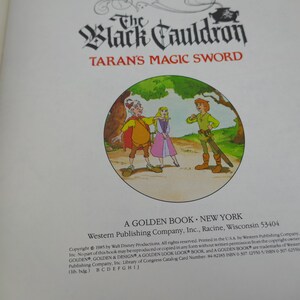 The Black Cauldron: Taran's Magic Sword 1985 Walt Disney Pictures ...