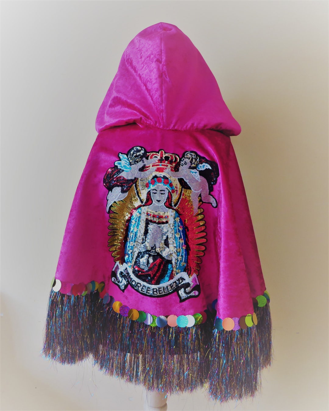 Rainbow Lgbt Cape Cloak, Bling Festival Coat, Sequin Fringe Jacket Cape ...