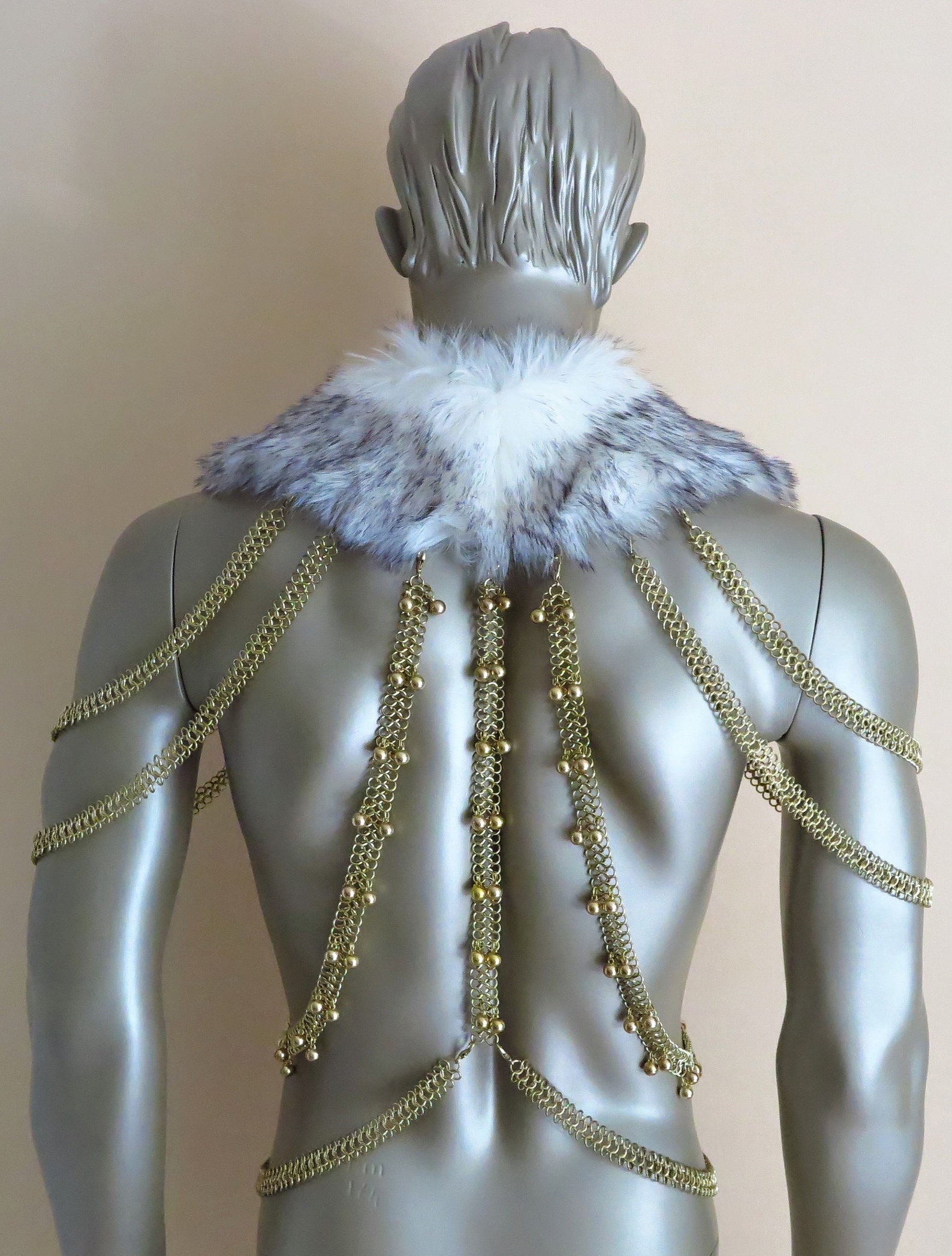 FUR Mantle/larp/viking Armor/barbarian Armor/viking Costume/barbarian ...