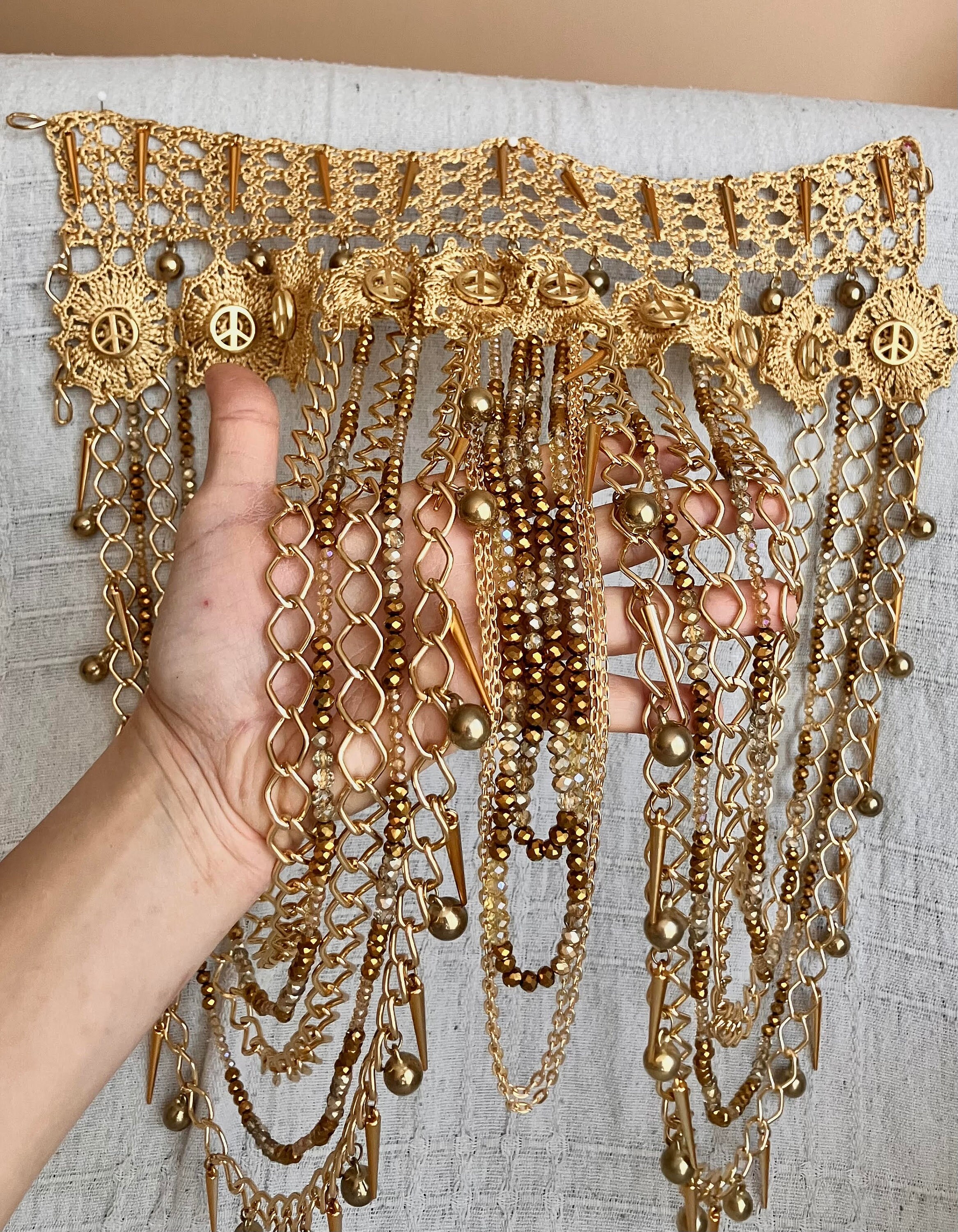 Gold Sexy Crystal Chain Harness for Men and Women/shoulder Harness ...