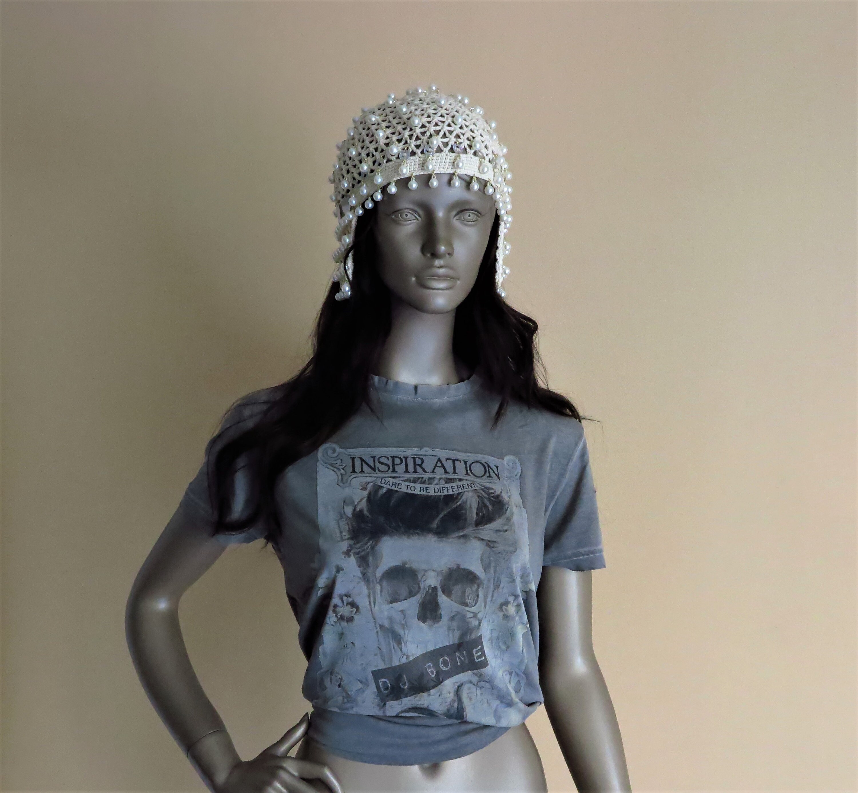 Shaman Headdress Shaman Hat for Burning Man Headdress Pearl Rave ...