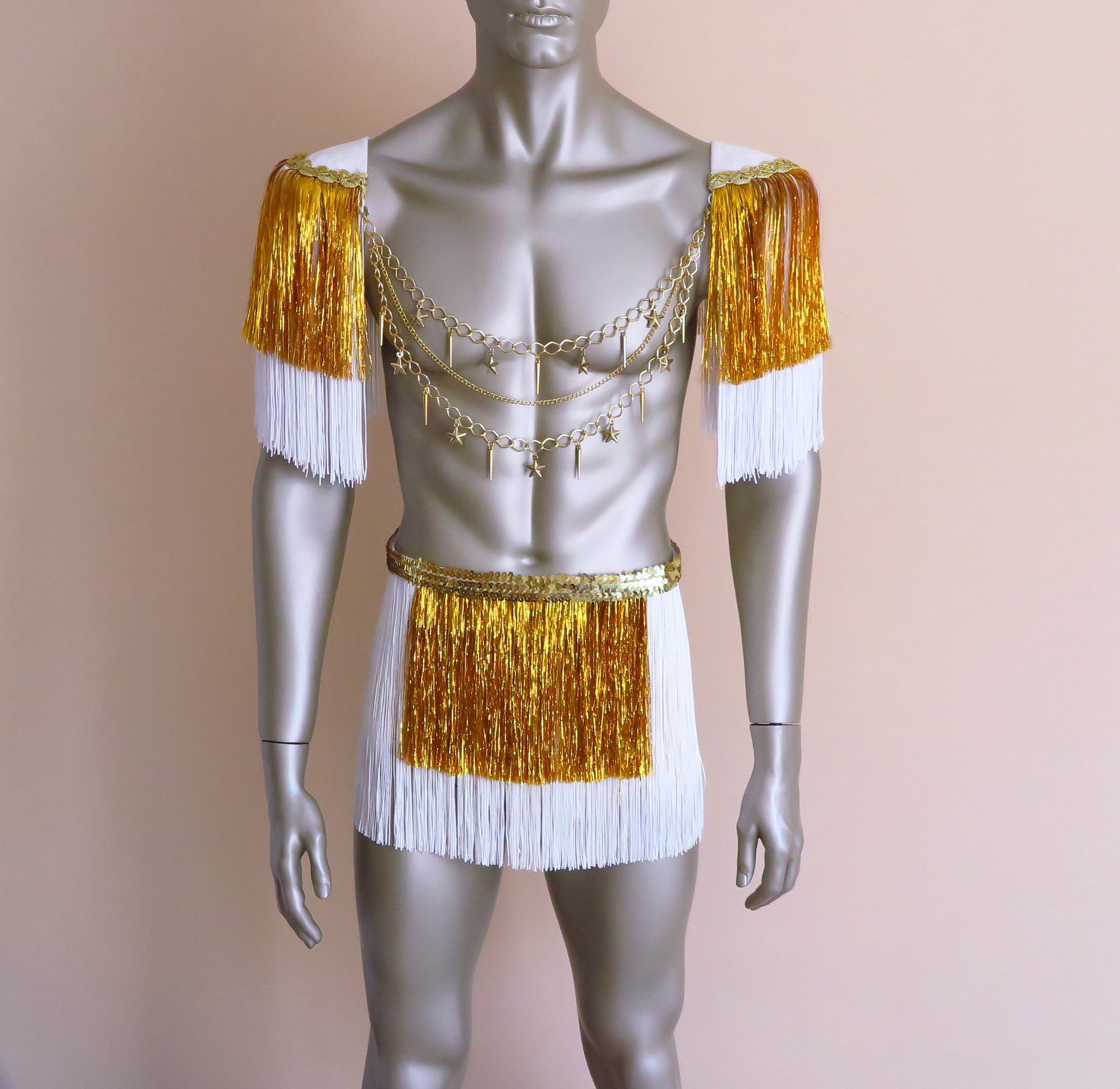 Sexy God Costume Men Epaulettes for Burning Man Rave Clothing Men for ...