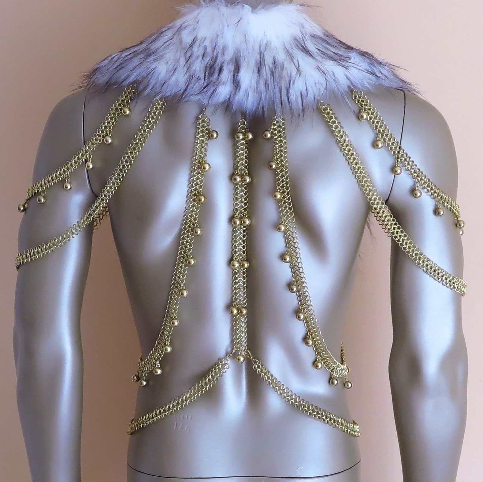 VIKINGS WEDDING DRESS Viking Costume Men Viking Fur Cloak Viking Mantle ...