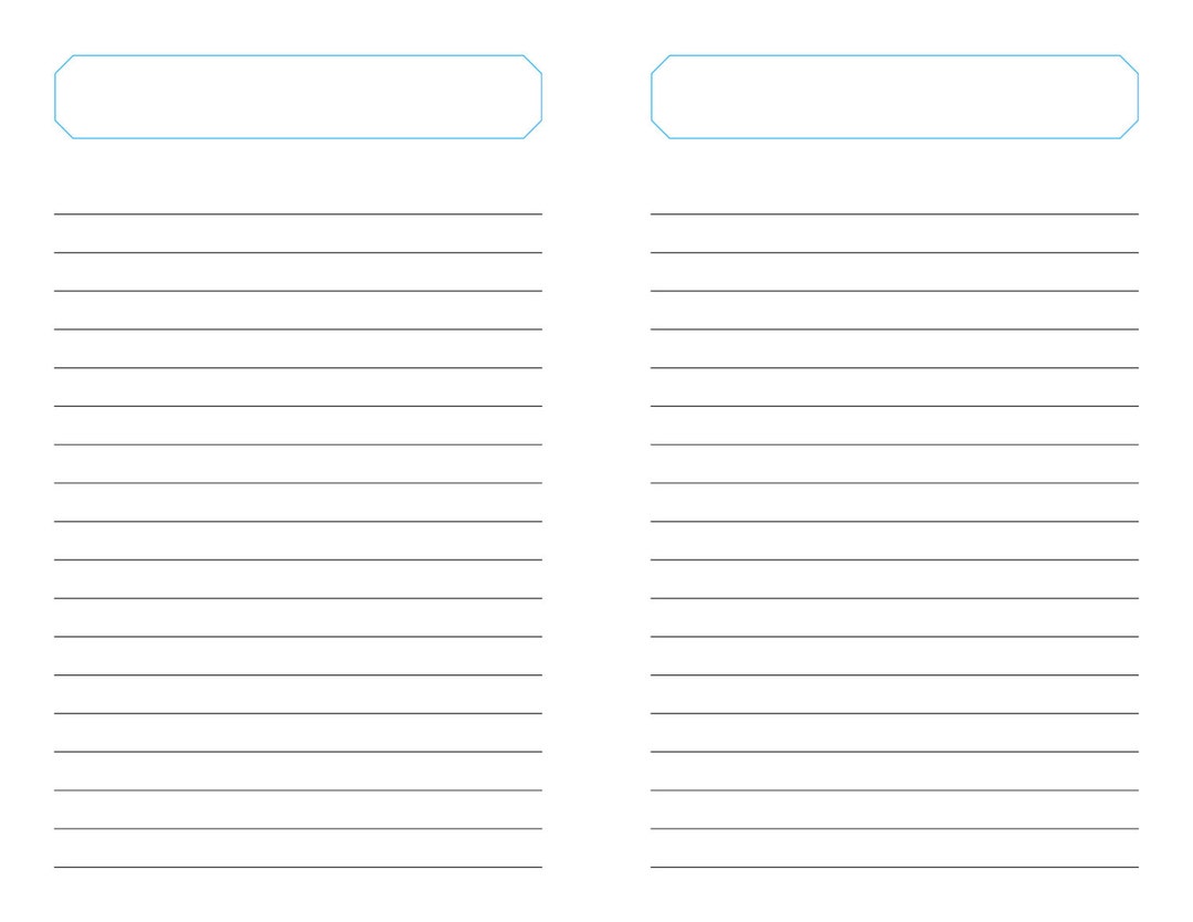 Lined Notepaper Planner Insert HALF PAGE SIZE/A5 digital Download for ...