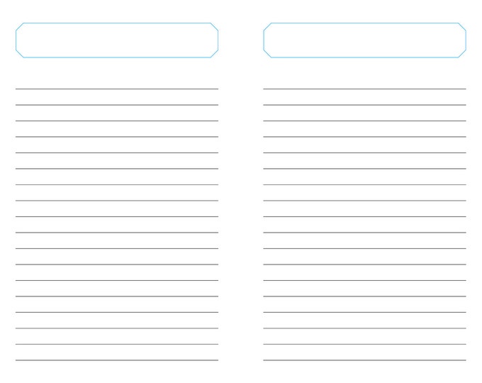 Lined Notepaper Planner Insert HALF PAGE SIZE/A5 digital Download for ...