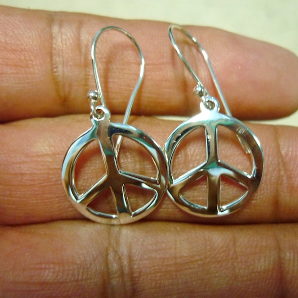 Peace Sign Earrings - Etsy