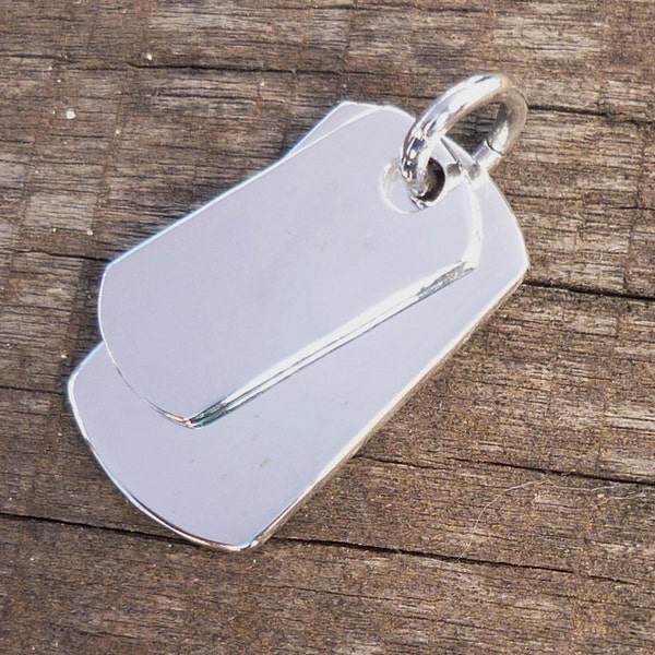 Silver Dog Tag - Etsy