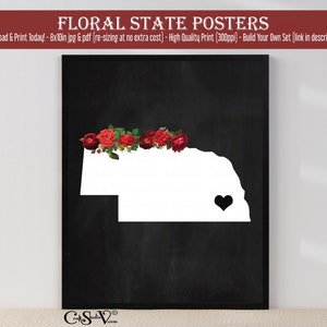Nebraska State Sign Decor Art Nebraska State Printable Wall - Etsy