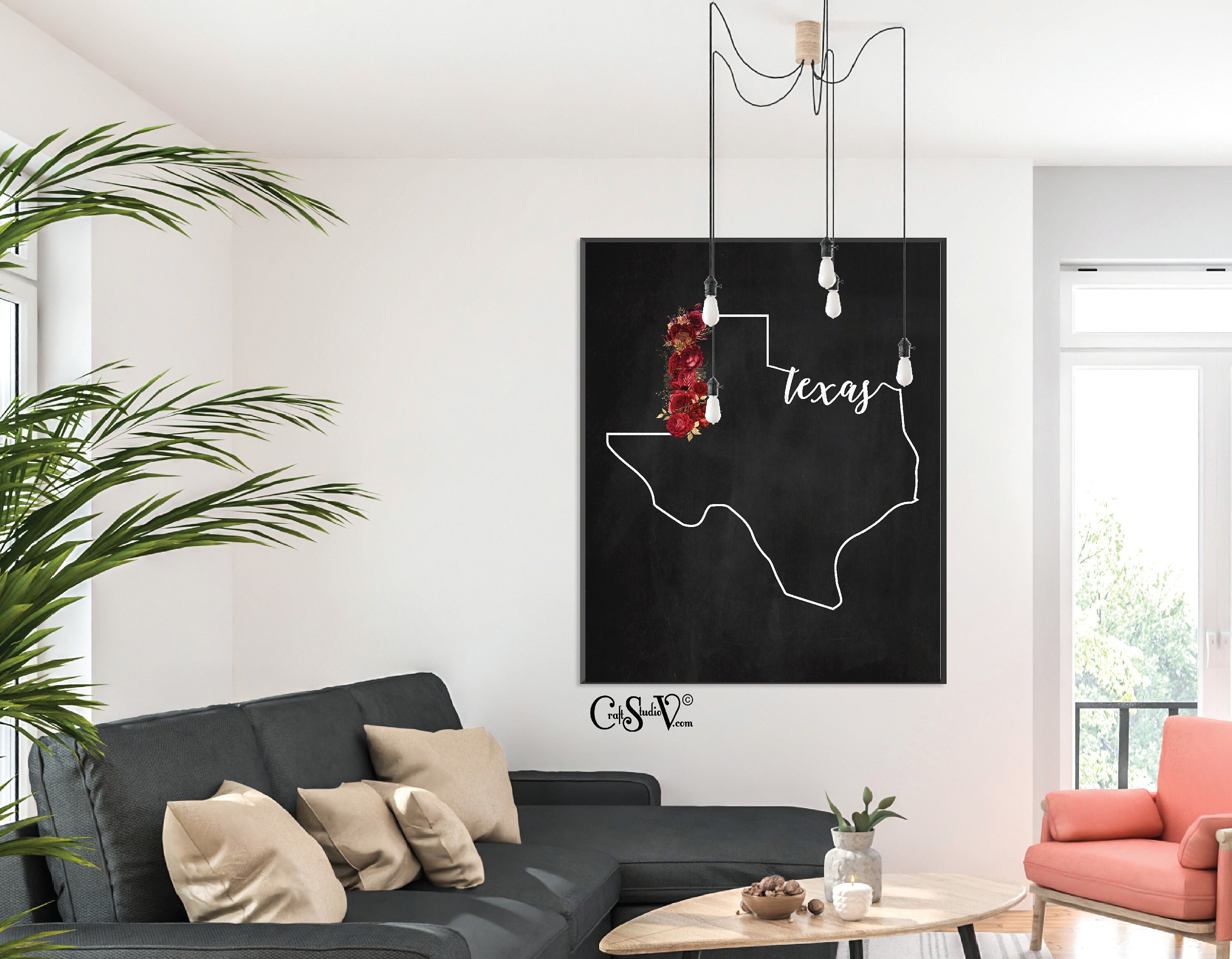 Texas State Sign Art, Texas Printable Wall Art Signs Red Gold, State of ...