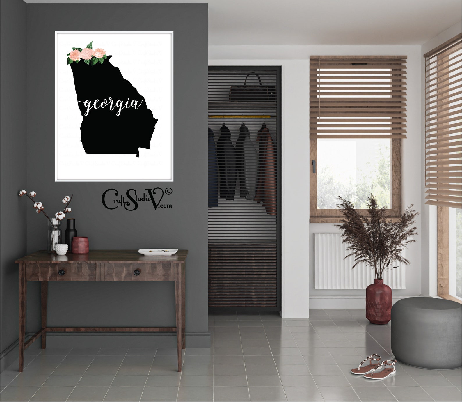 Georgia State Printable Wall Art Signs State of Georgia - Etsy