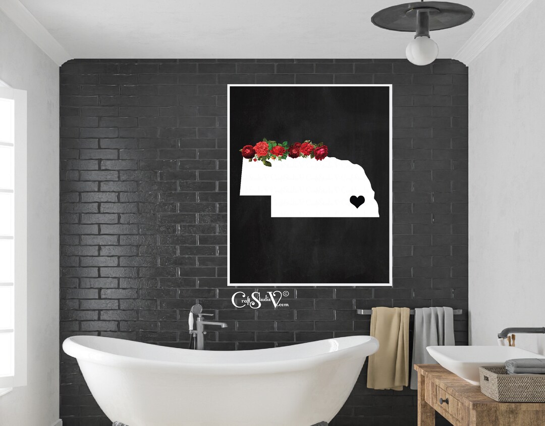 Nebraska State Sign Decor Art Nebraska State Printable Wall - Etsy