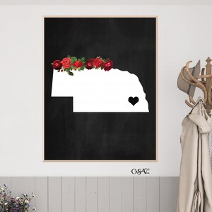 Nebraska State Sign Decor Art Nebraska State Printable Wall - Etsy