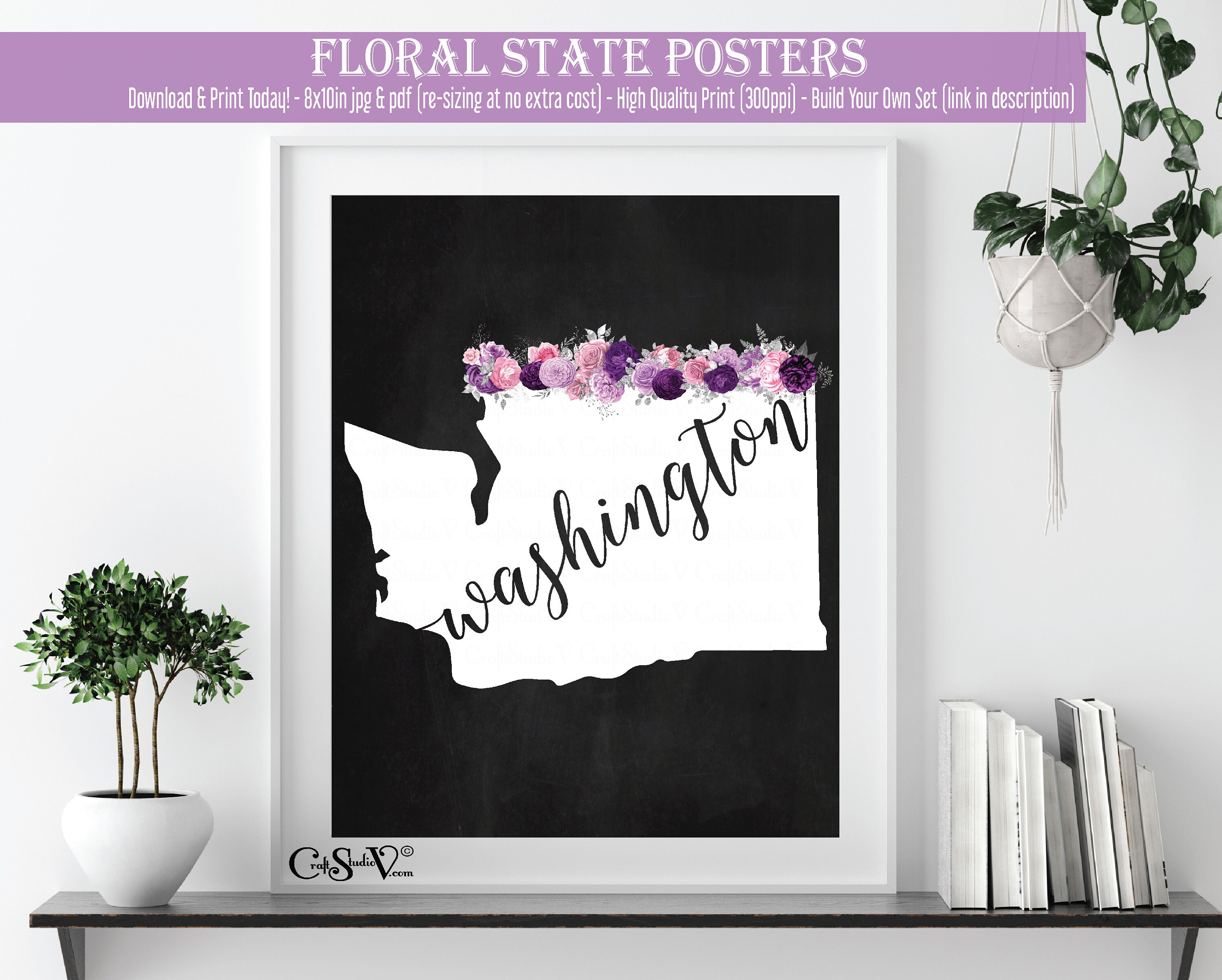 Washington State Sign Art Washington Printable Wall Art Signs - Etsy