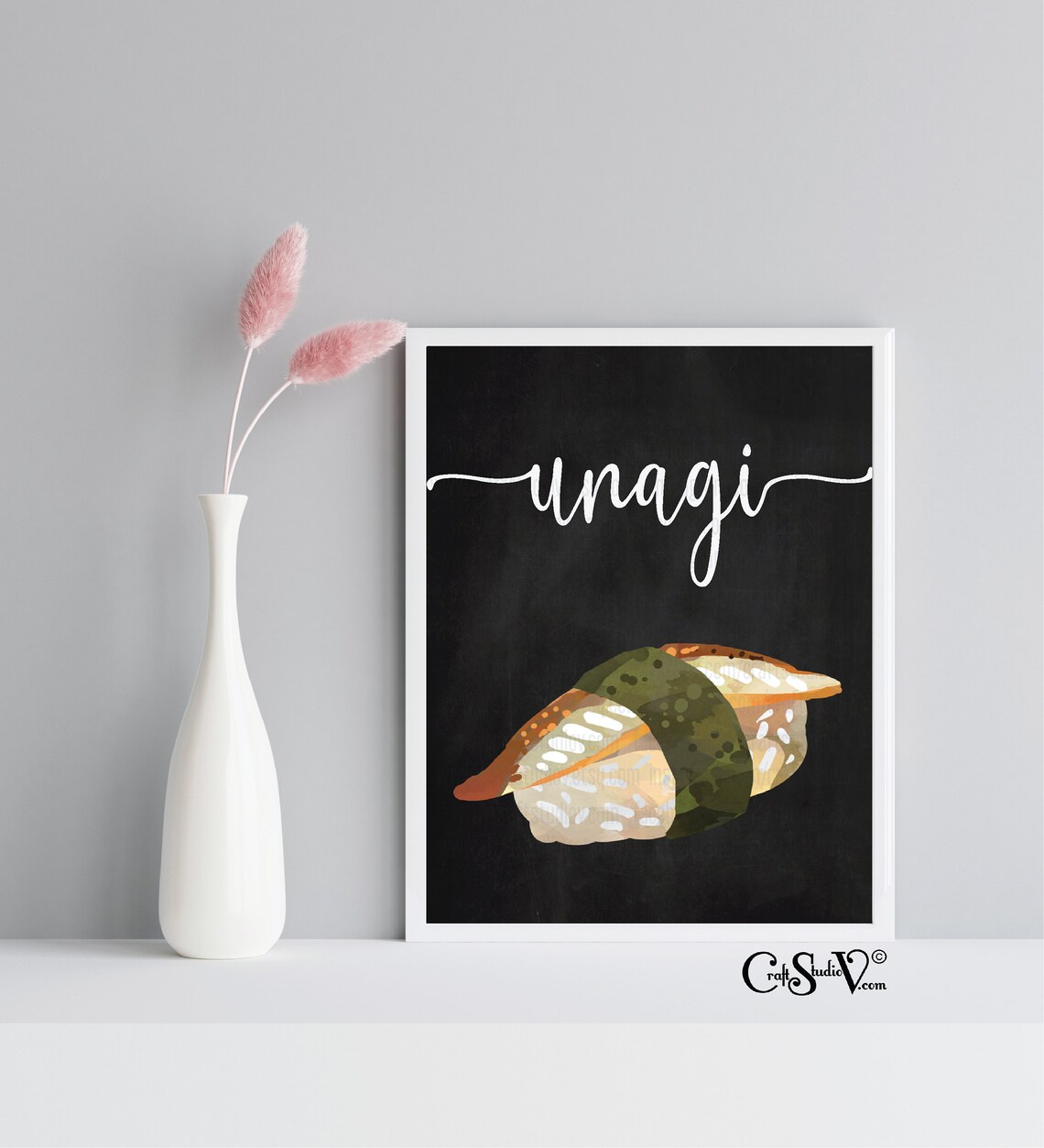 Eel Unagi Friends Sushi Poster Japanese Food Art Kitchen | Etsy