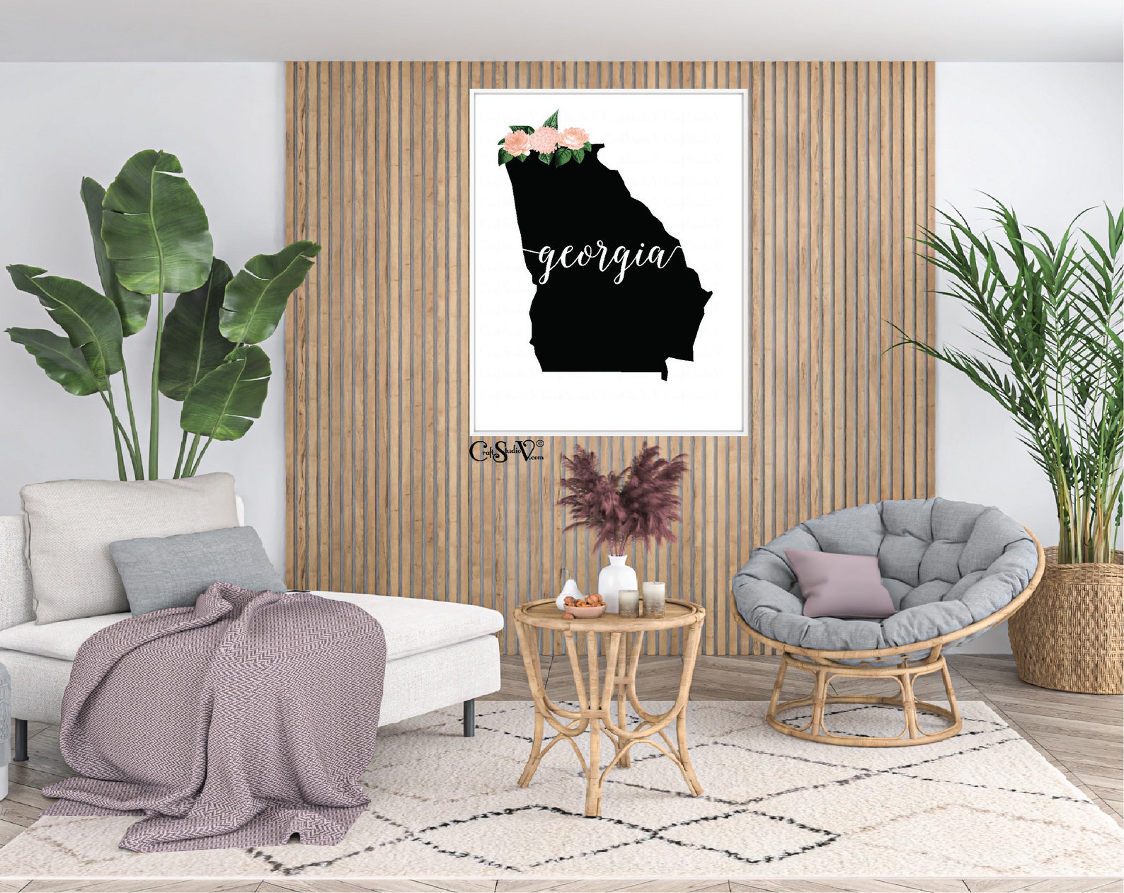Georgia State Printable Wall Art Signs State of Georgia - Etsy
