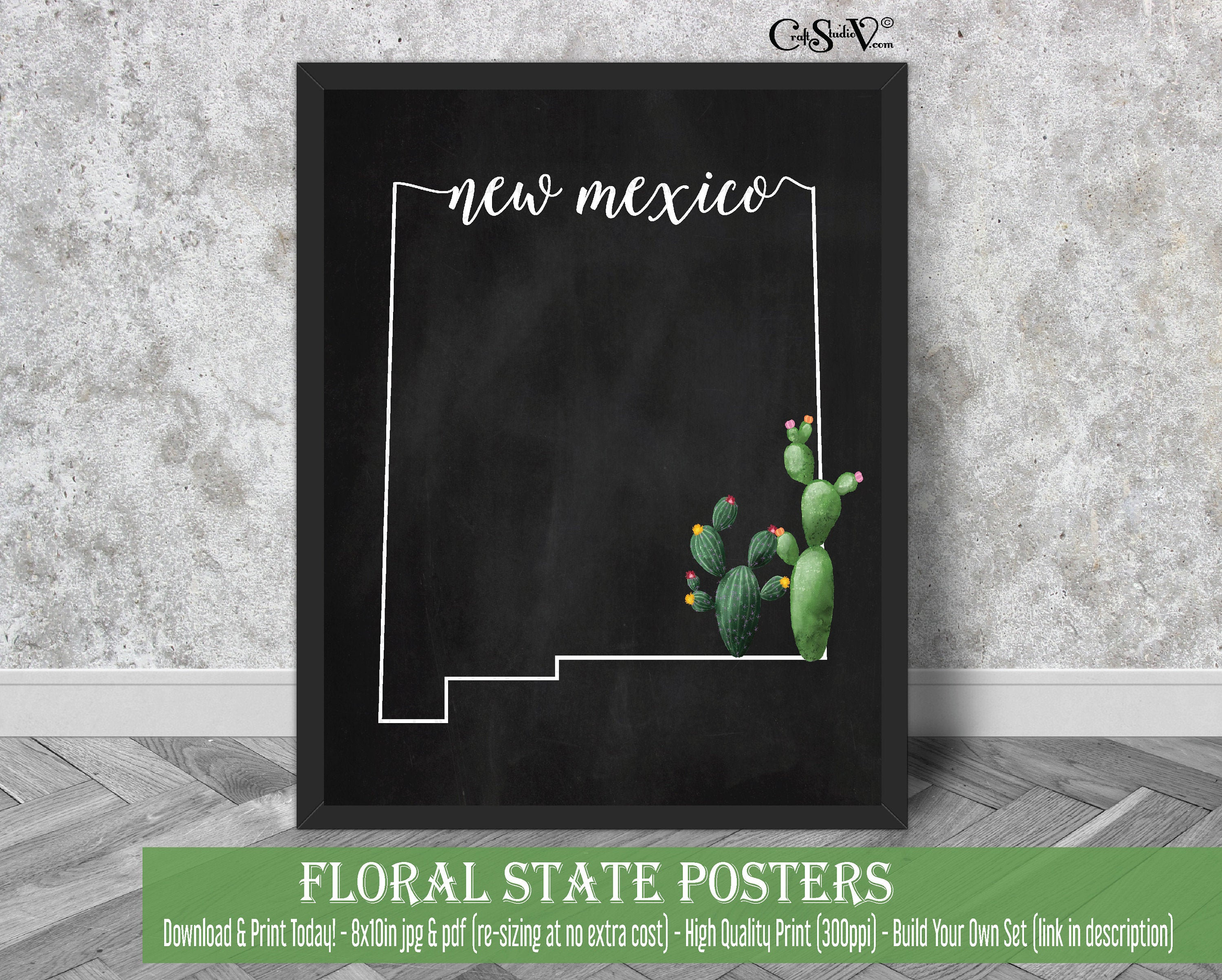 New Mexico State Sign Art New Mexico State Printable Wall Art - Etsy