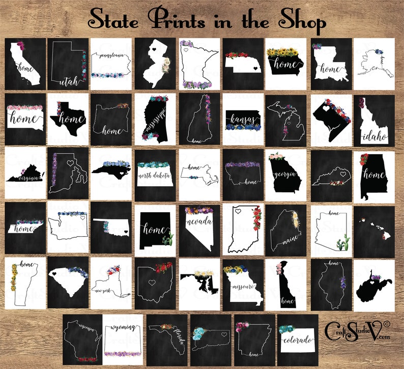 Georgia State Printable Wall Art Signs State of Georgia - Etsy