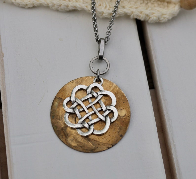 Celtic Knot/disc Pendant - Etsy