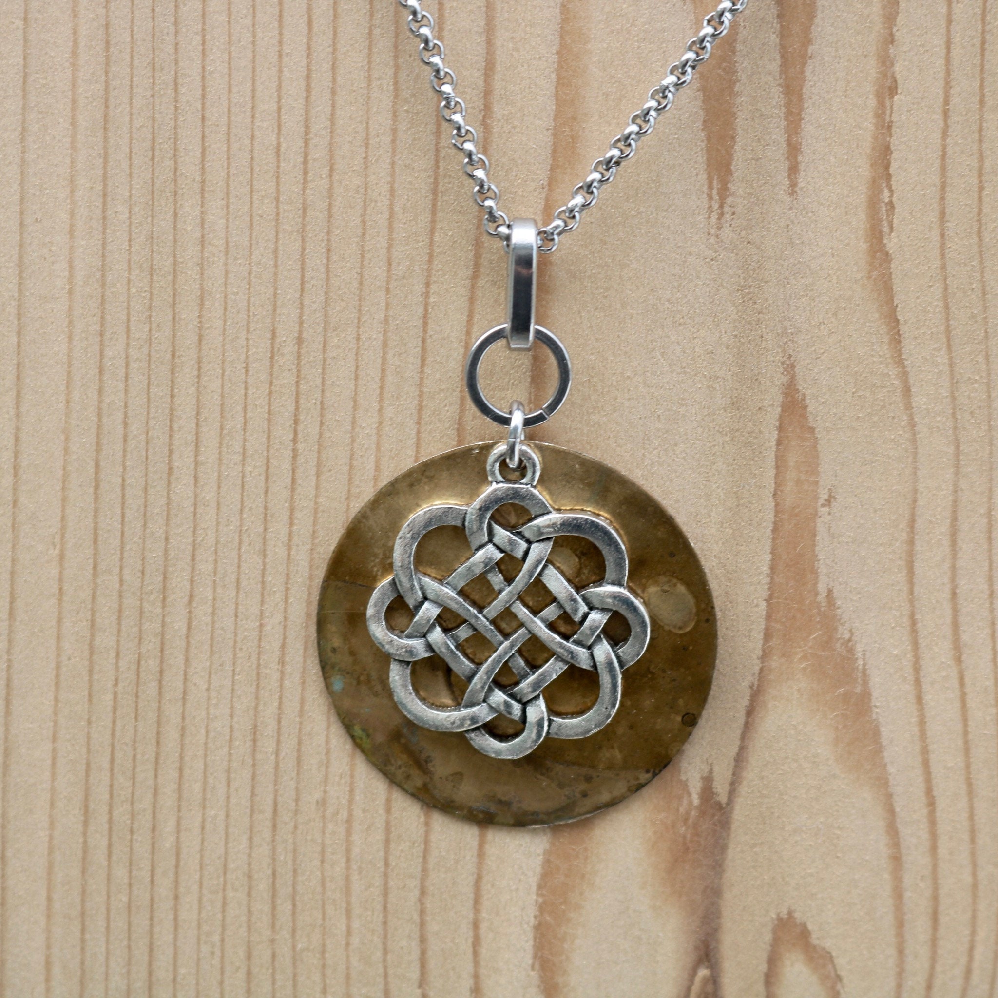 Celtic Knot/disc Pendant - Etsy