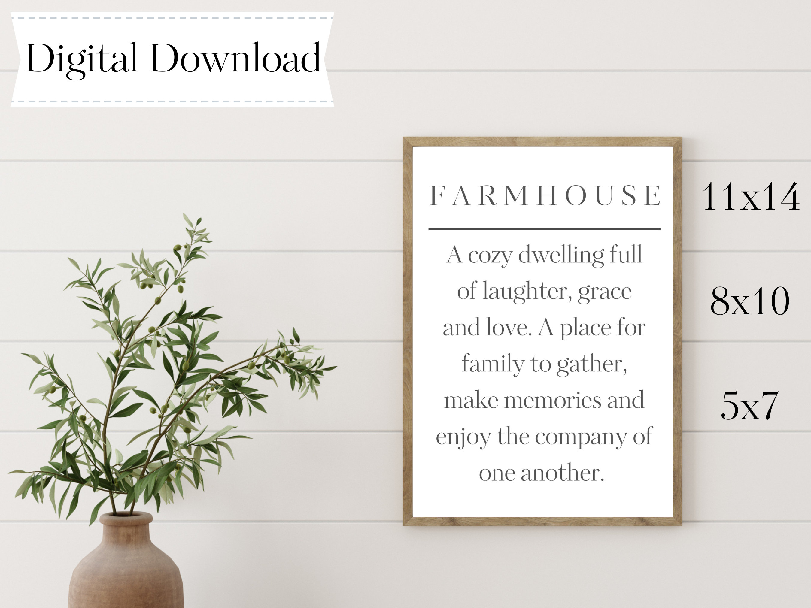 Farmhouse Quote Digital Download Print Modern Farmhouse Wall Art ...