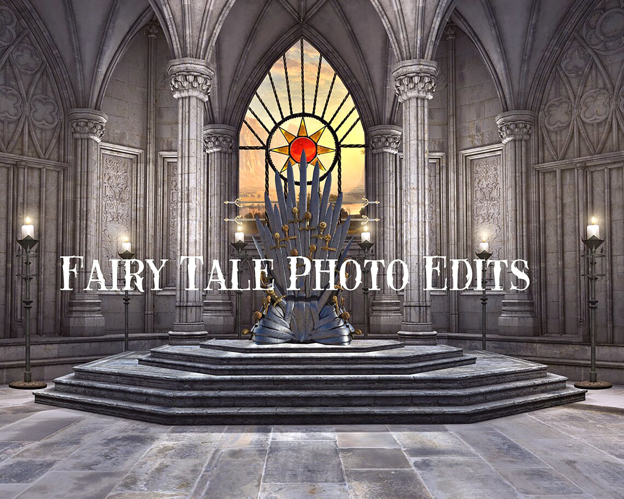 Medieval Throne Room Digital Backdrop With and Without - Etsy UK