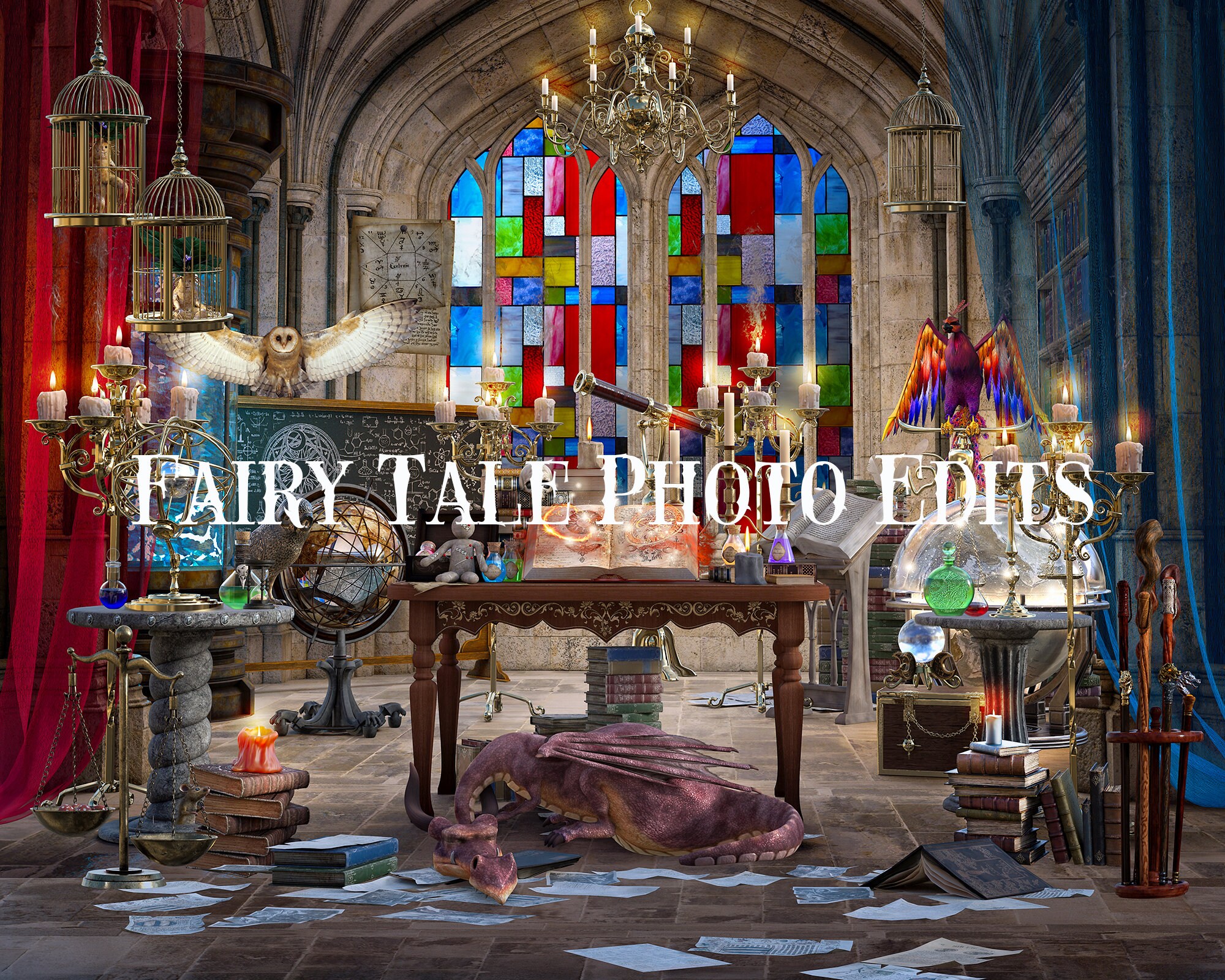 Wizards Room Digital Backdrop Wizard Backdrop Magic - Etsy