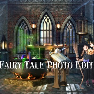 The Witches Cauldron Backdrop, Digital Backdrop, Halloween Backdrop ...