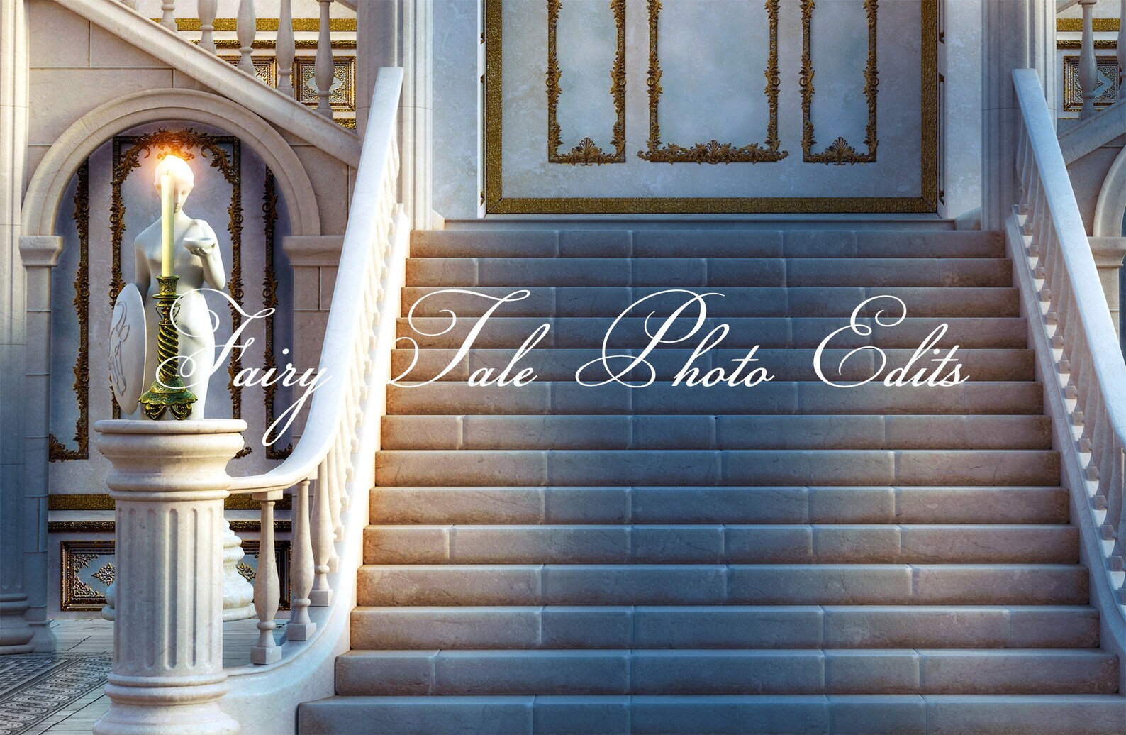 Royal Stairs Digital Backdrop Princess Backdrop Castle | Etsy