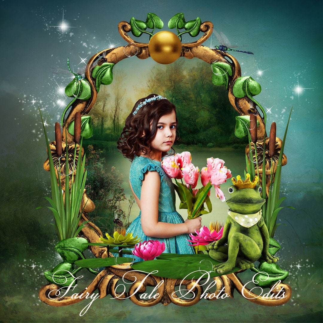 The Frog Prince Frame Digital Backdrop With Frame Overlay, the Frog ...