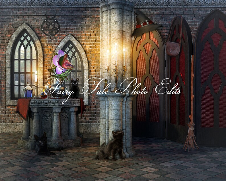 Witches/wizards Room Digital Backdrop Halloween Backdrop - Etsy