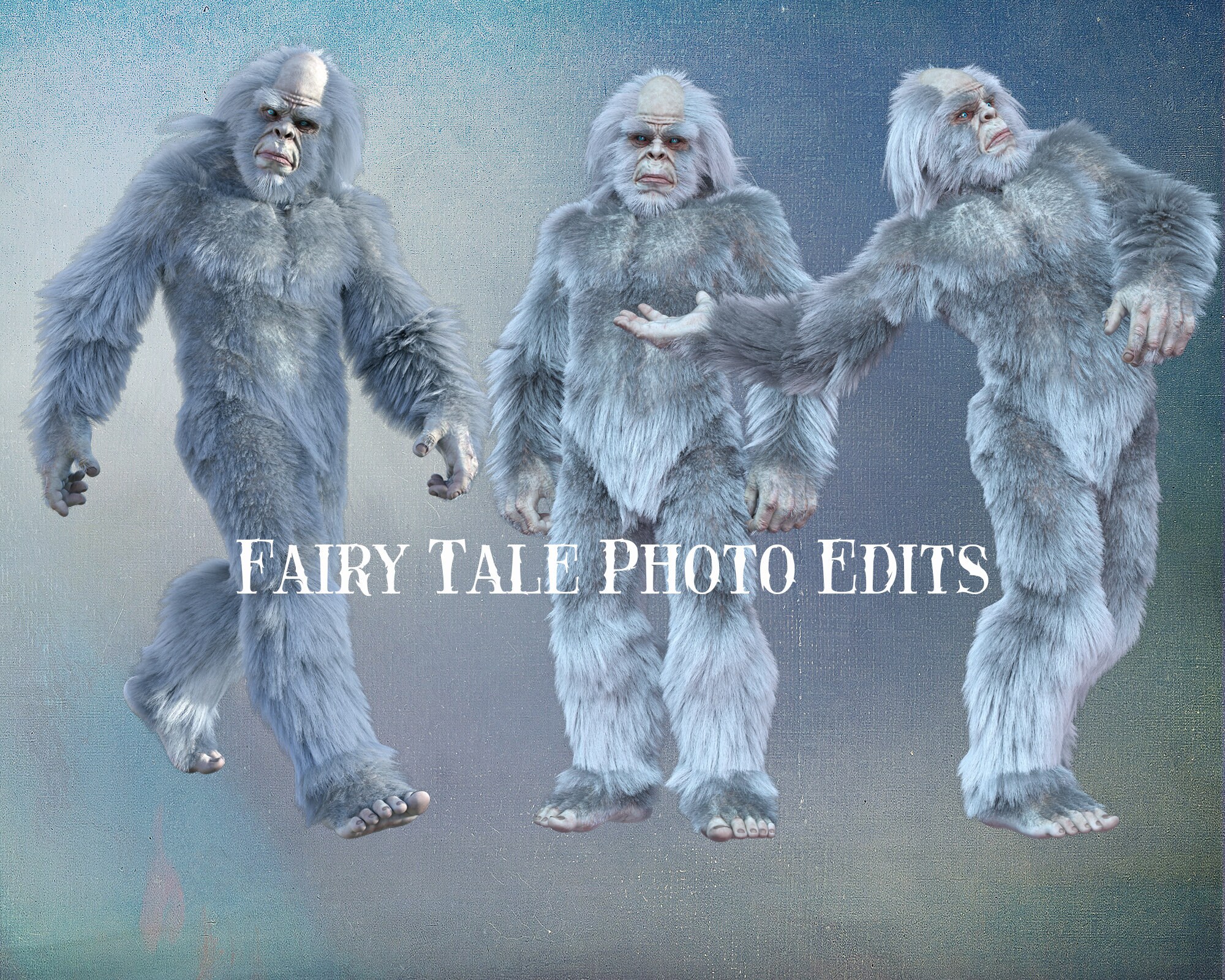 Yeti Digital Overlays Yeti Png's Yeti Clipart Yeti | Etsy