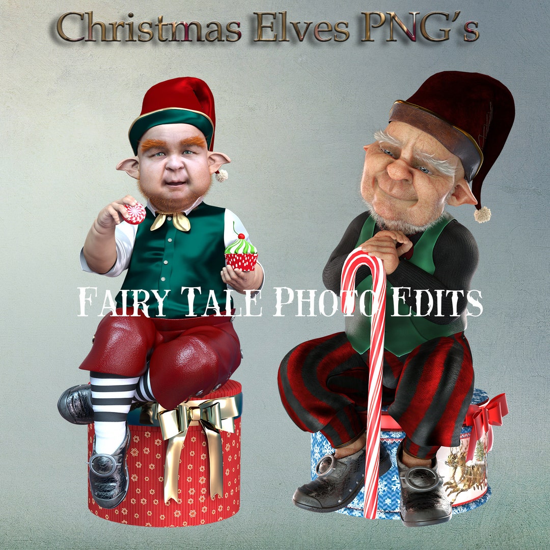 Christmas Elves Overlays Christmas Elves Png's Christmas - Etsy UK