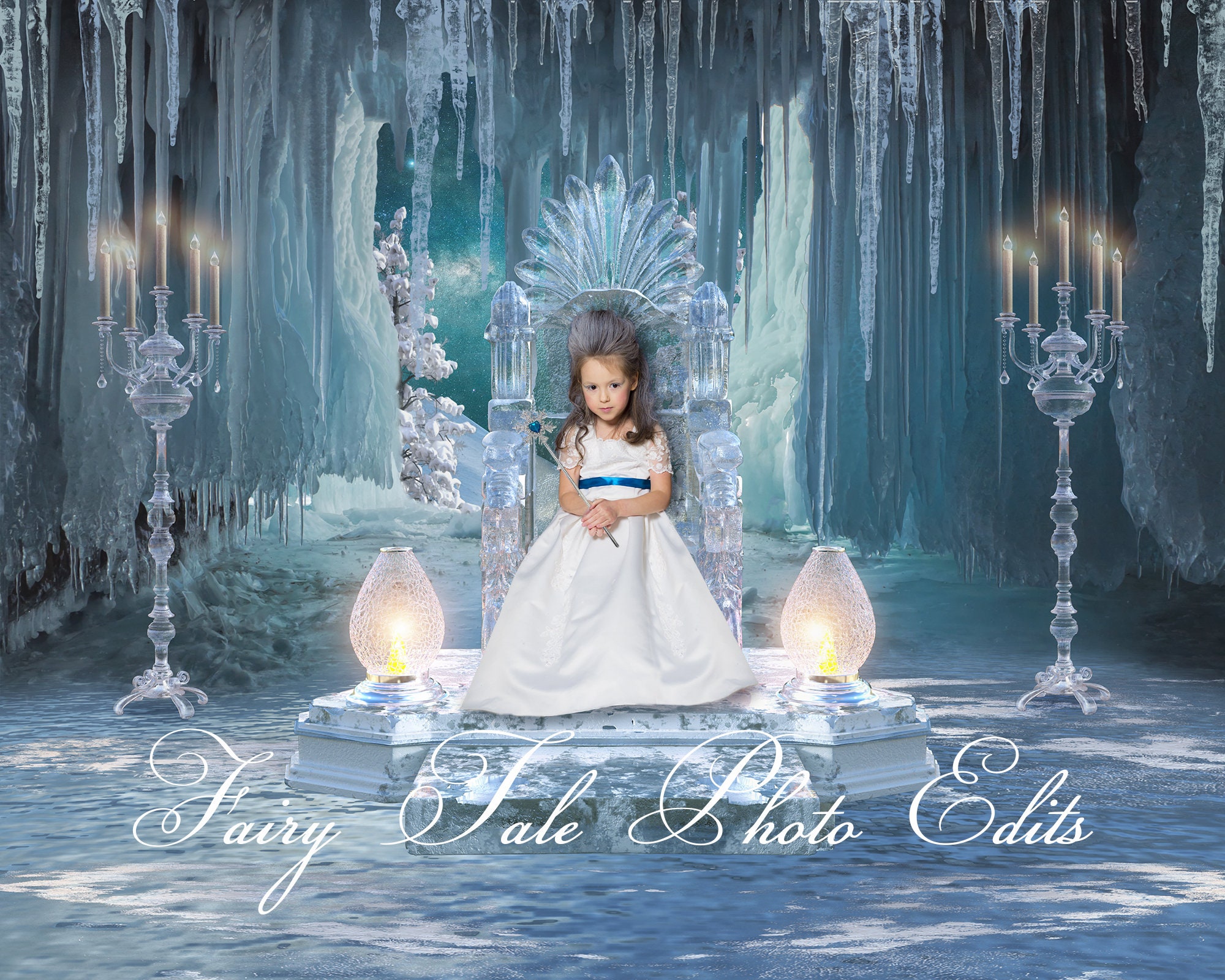 Ice Throne Digital Backdrop Ice Princess Backdrop Frozen | Etsy