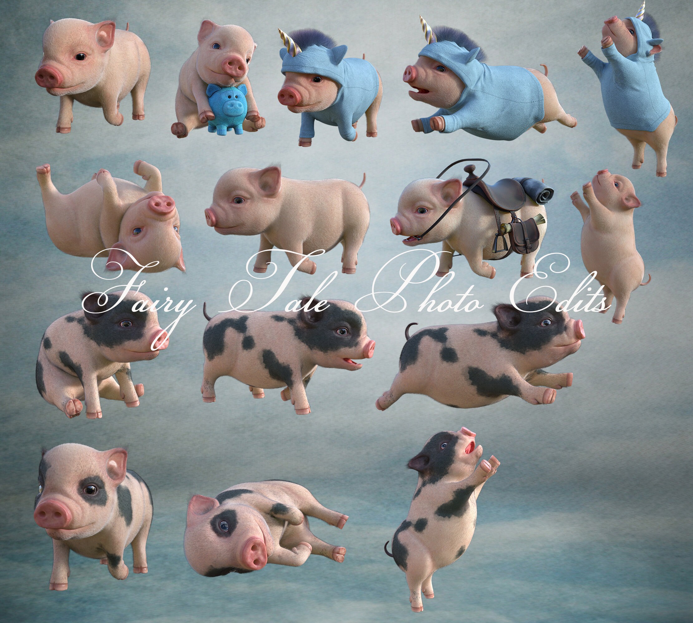 Piglet Overlays Digital Overlays Photoshop Overlays Animal | Etsy