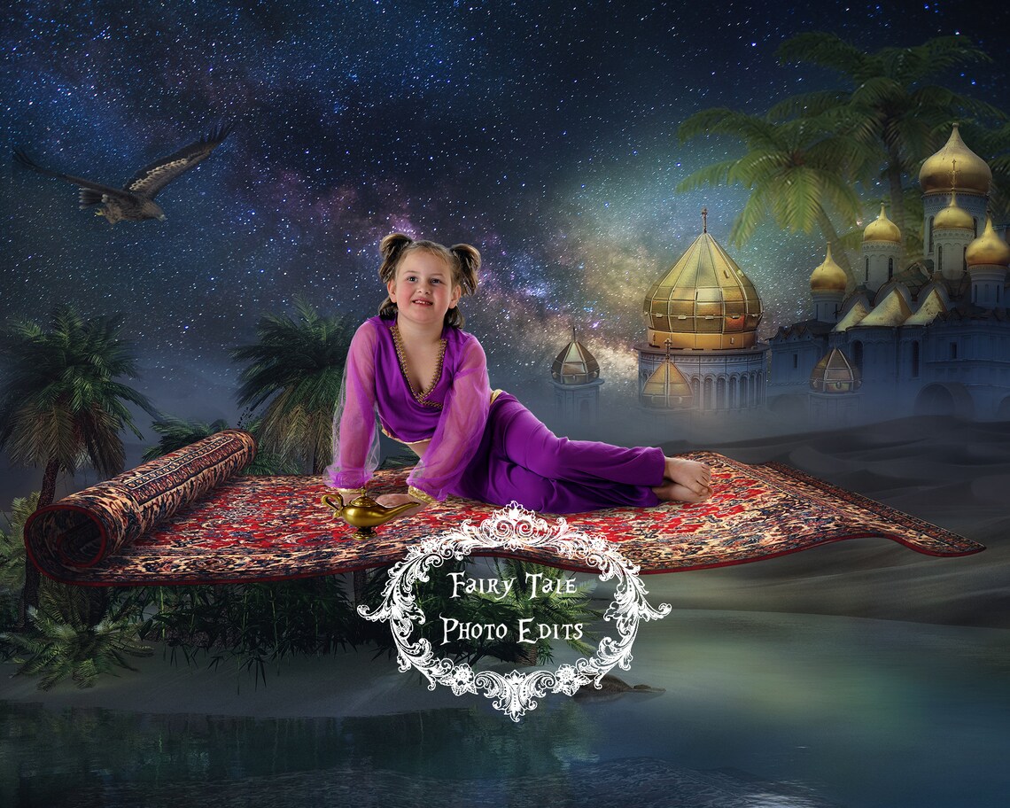 Magic Carpet Princess Jasmine Digital Backdrop Flying - Etsy