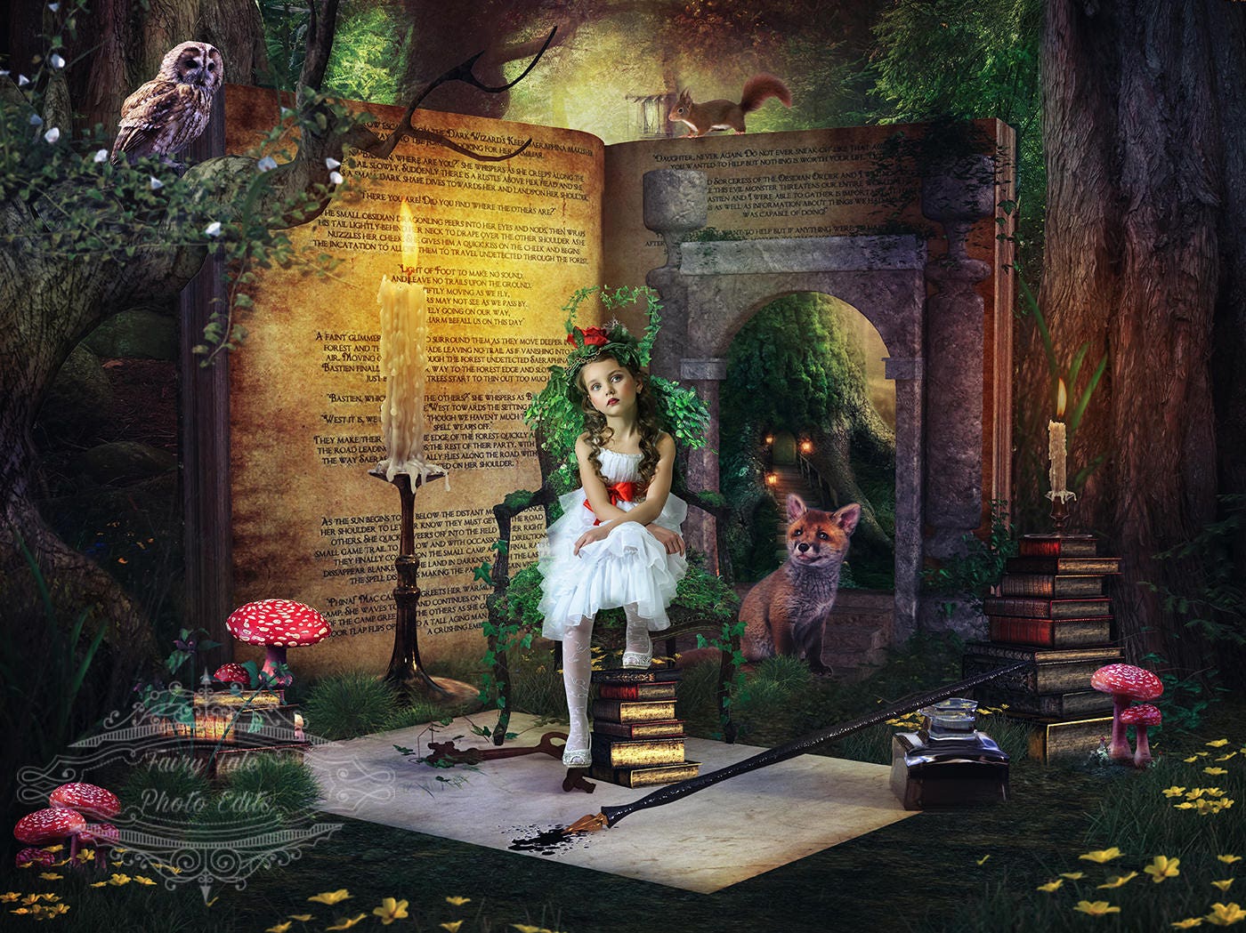 Custom Fairy Tale Portrait Child Fairy Tale Art Fairy Tale | Etsy