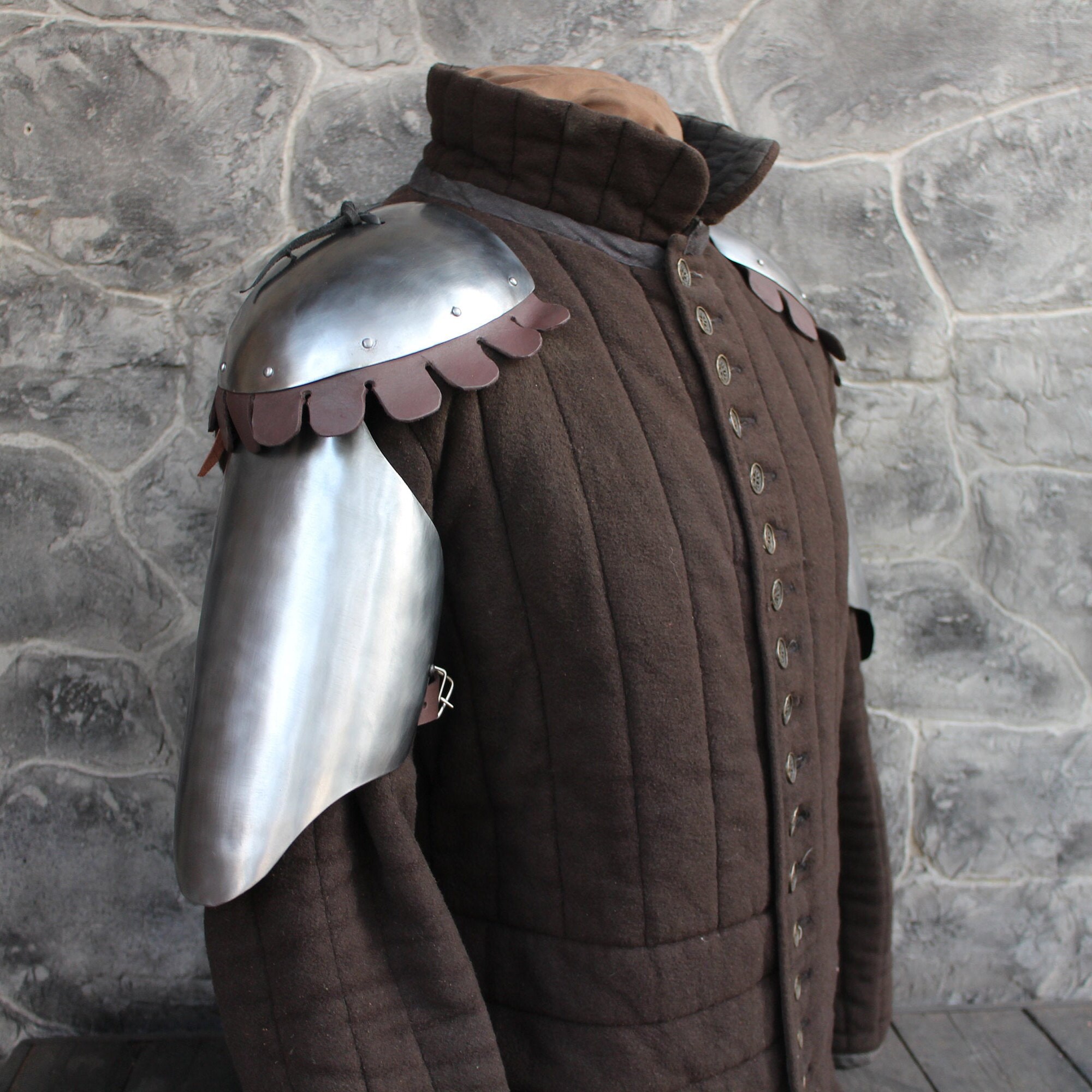 Tempered spring steel shoulder guards and rerebraces | Etsy