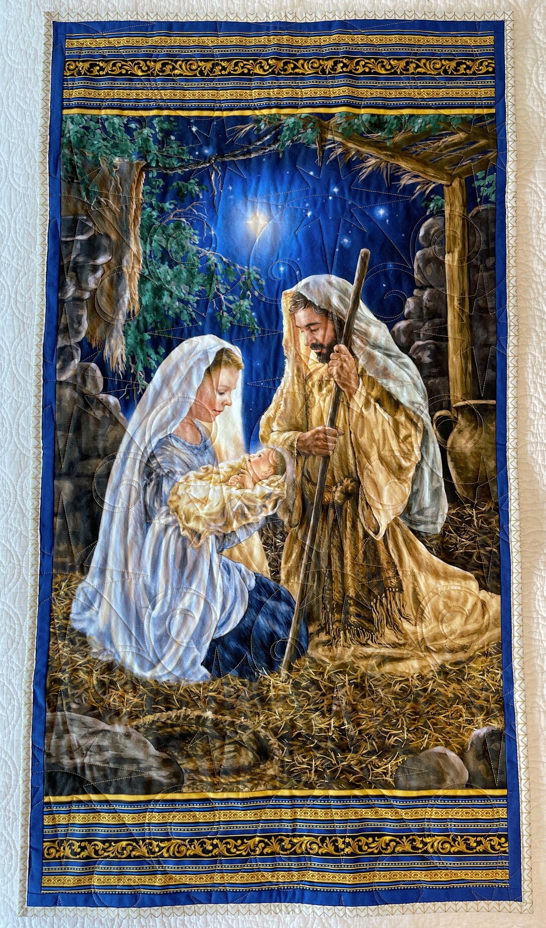 Nativity Quilted Wall Hanging/small Lap Quilt. Handmade in Appalachia ...