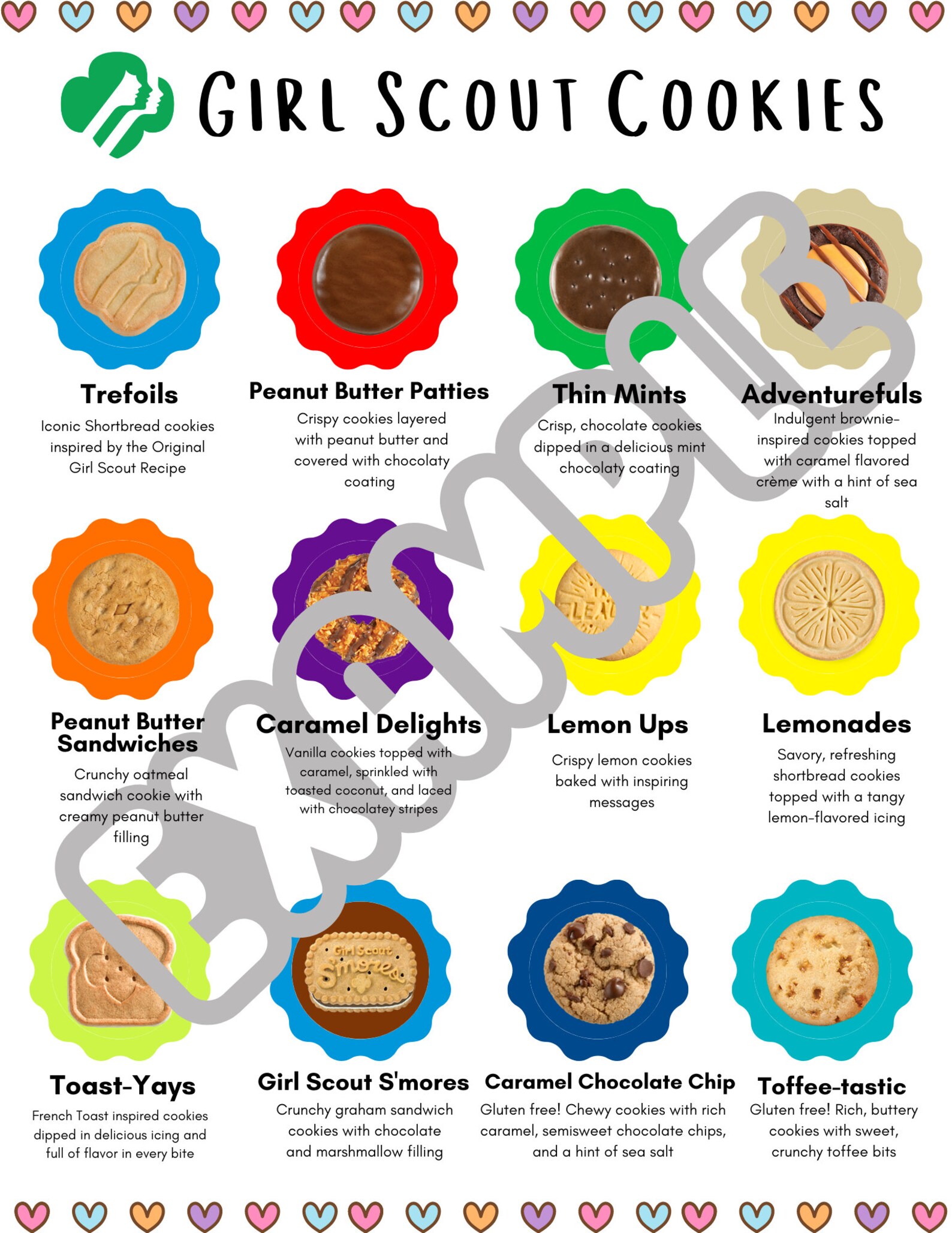 Girl Scout Cookie Flyer 2024, ABC Cookies, Cookie Menu, Cookie ...