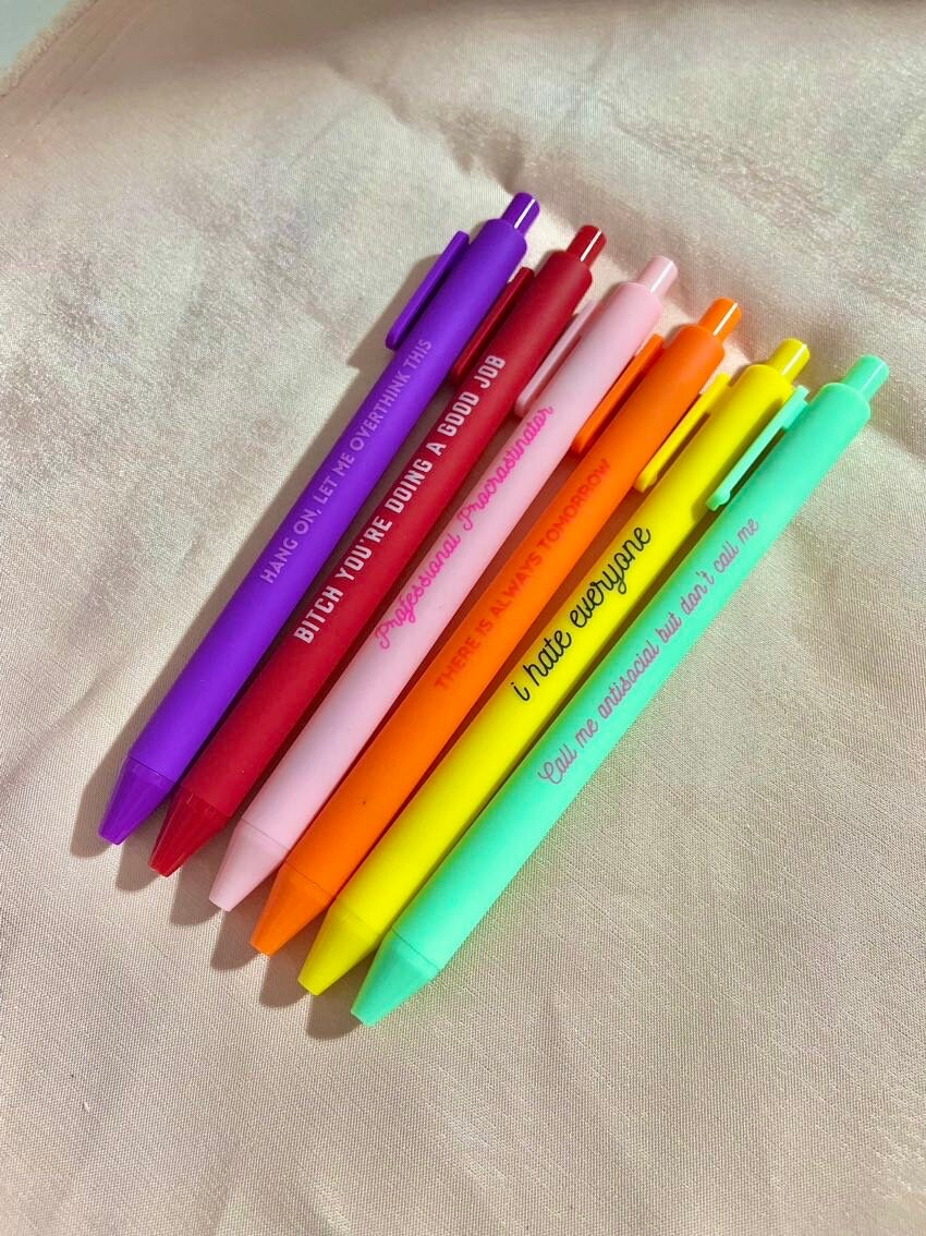 Funny Pens Sweary Offensive Pens Funny Stationary Planner - Etsy