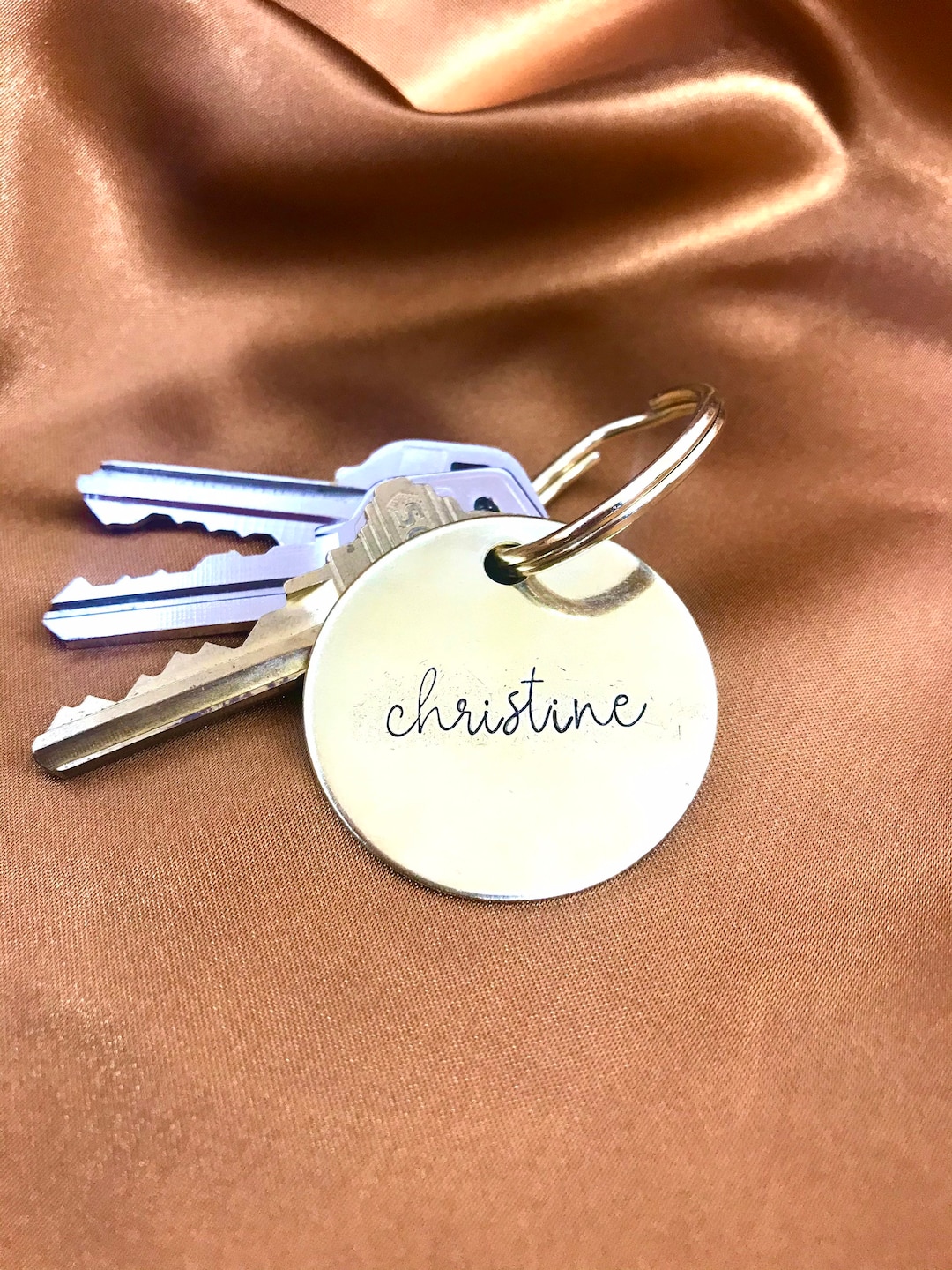 Personalized Name Keychain, Gold Keychain, Personalized Keychain ...