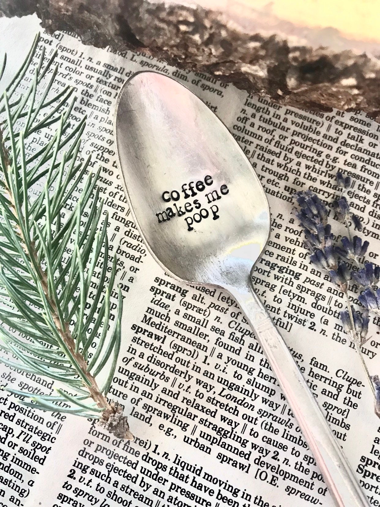 Coffee Makes Me Poop Hand Stamped Spoon Coffee Spoon | Etsy